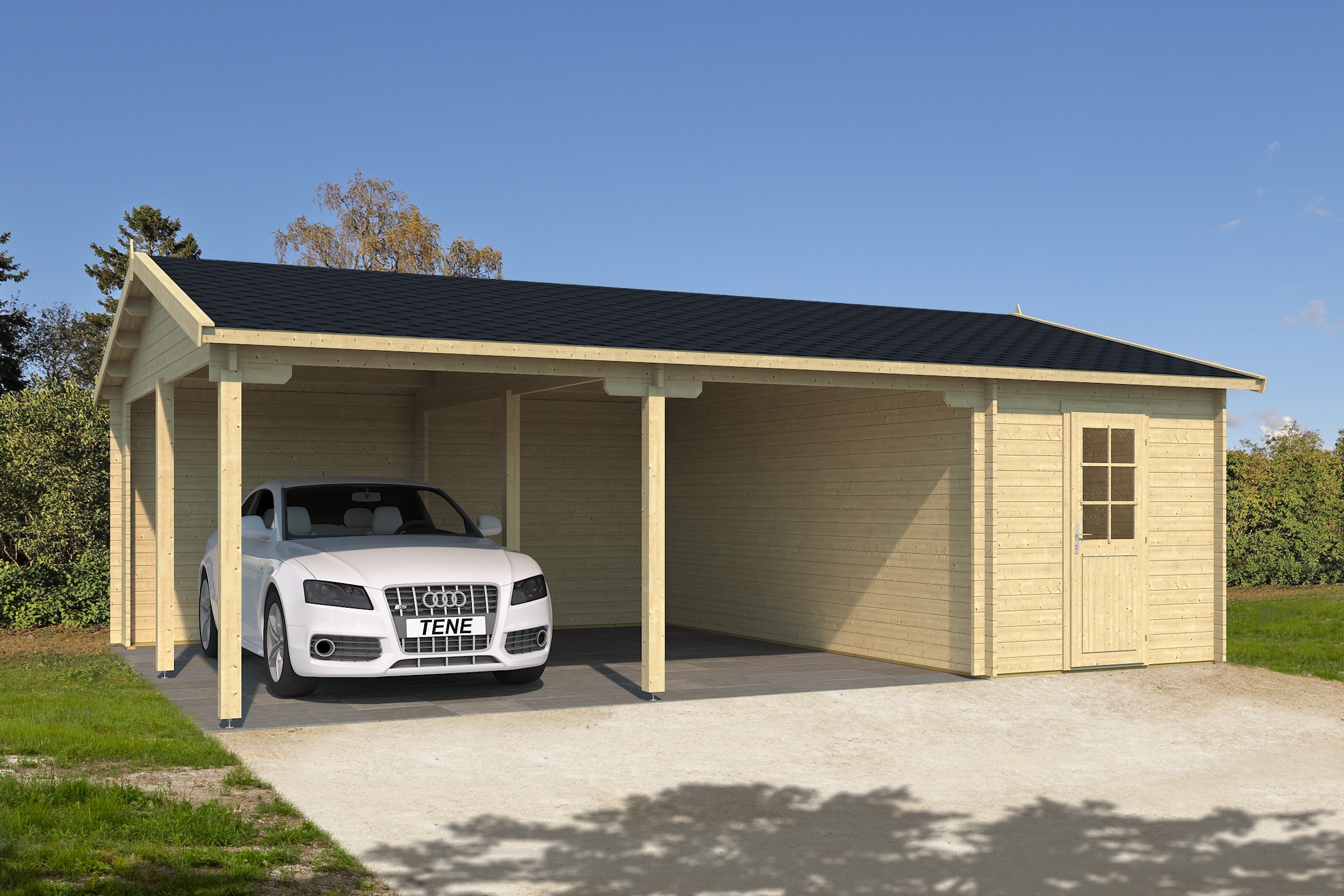 Log Home Garage Carport Country House Plan With Carport Carport.com